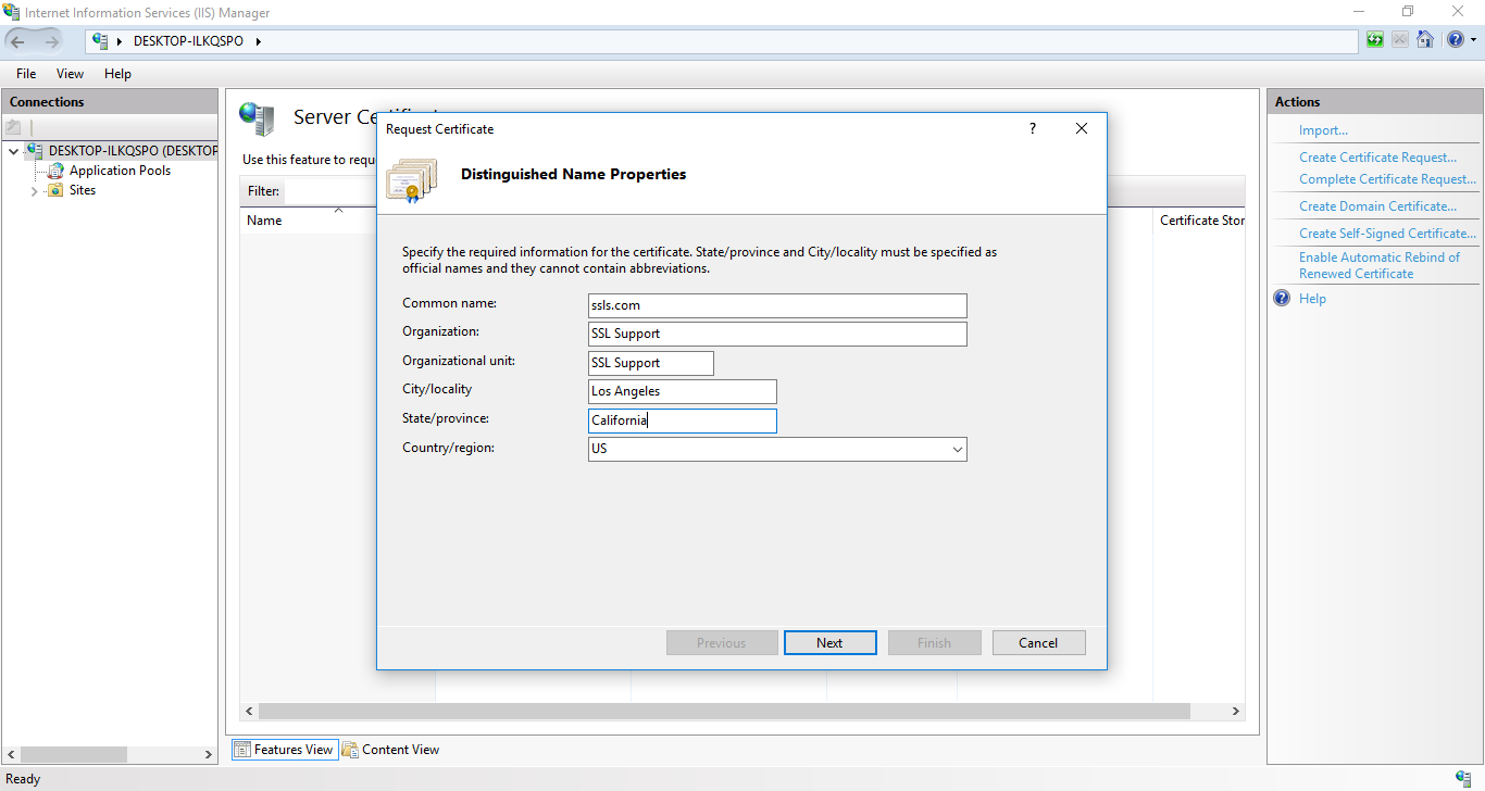 How to generate a CSR code on IIS8 – HelpDesk | SSLs.com How to generate a CSR code on IIS8 – HelpDesk | SSLs.com
