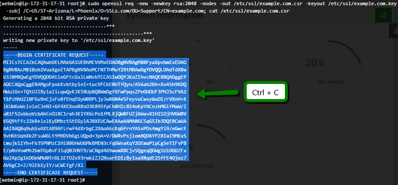 How to generate a CSR code in Webmin – HelpDesk | SSLs.com How to generate a CSR code in Webmin – HelpDesk | SSLs.com